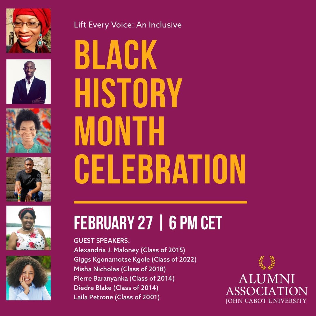 Black History Month | Event: “Lift Every Voice” (Feb. 27th, 6PM CET ...
